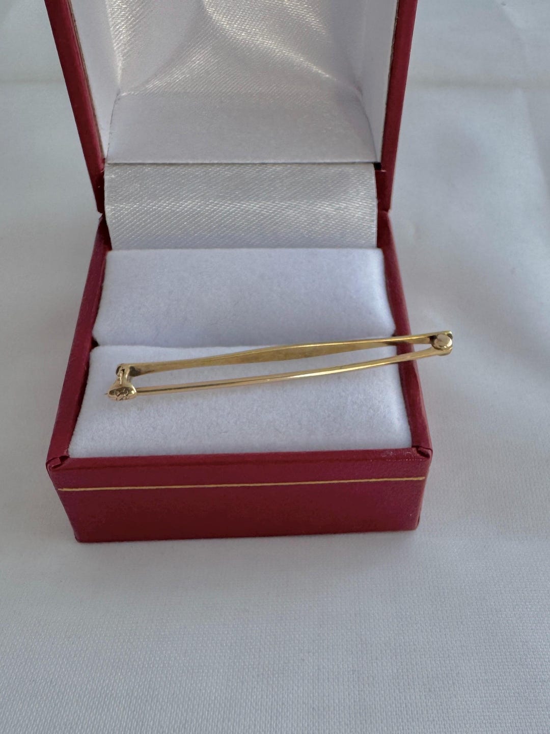 14K Solid Gold Bar Pin Brooch Lineal Round Square Tapered Vintage ...