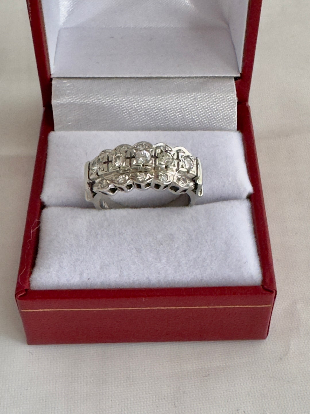 Sale Pending solid White Gold European Cut Diamonds .60 Ctw VS2 Clarity ...