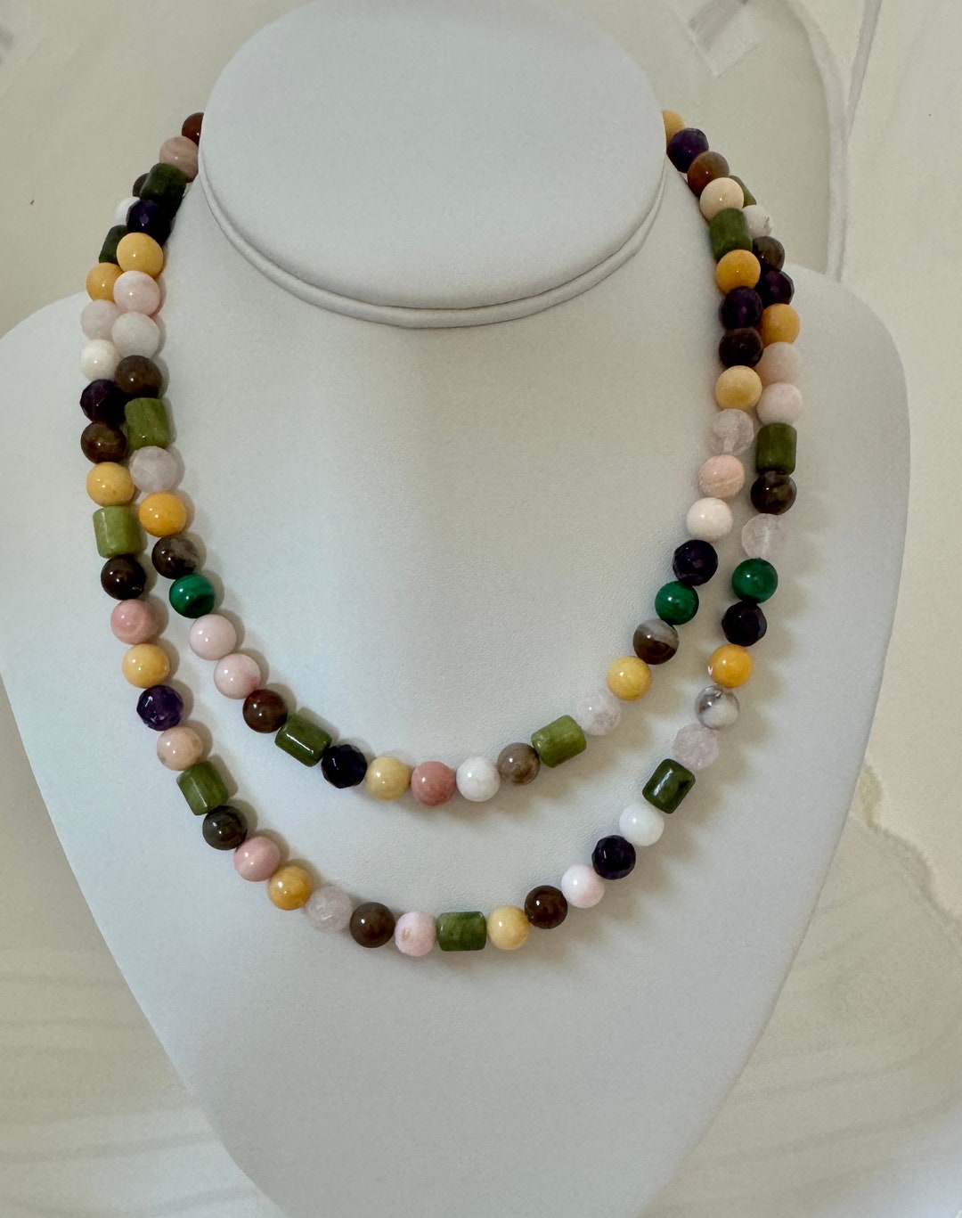 Jay King Mine Fines DTR Multi Semi Precious Gemstones Necklace 925 ...