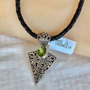 Samuel B Benham Bali Genuine Leather Cord Arrow Spear Shape Pendant ...