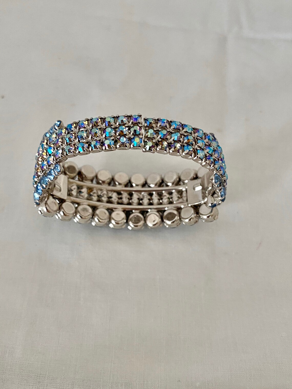 Exquisite Sky Blue Borders Rhinestones 6 Rows Aurora Borealis - Etsy