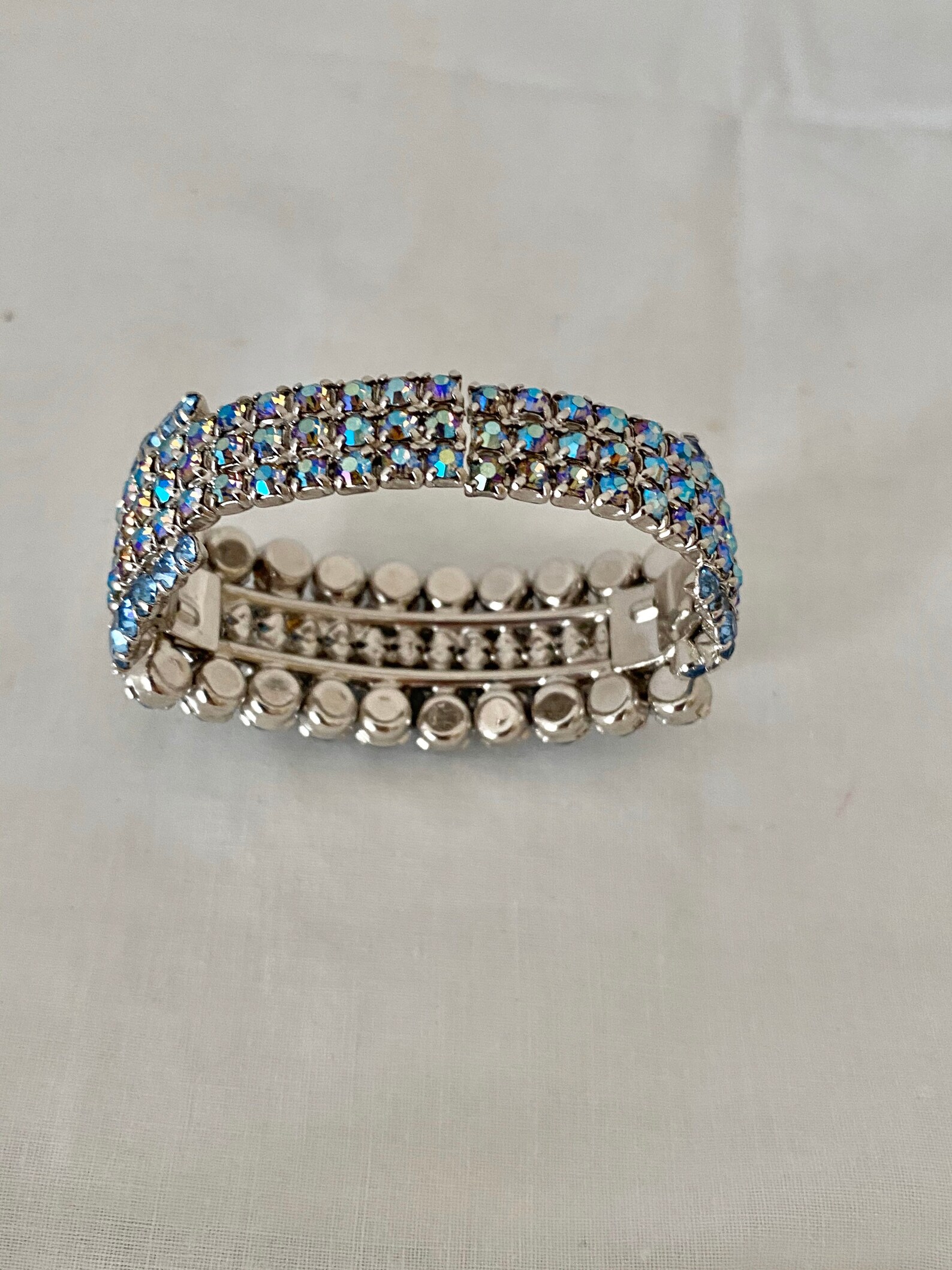 Exquisite Sky Blue Borders Rhinestones 6 Rows Aurora Borealis - Etsy