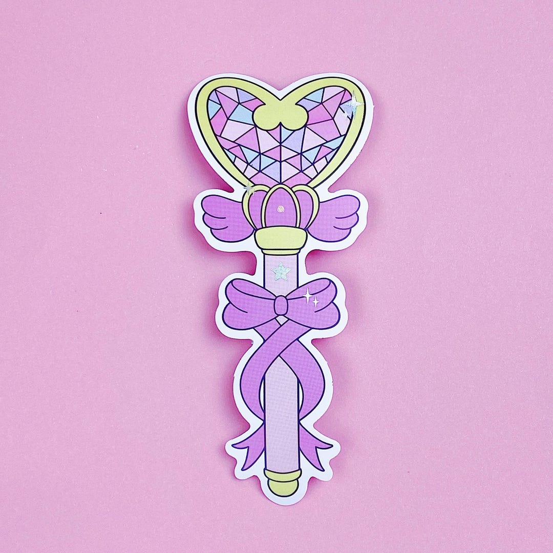 Moon Prism Wand Vinyl Sticker Die Cut | Holo Foil - Etsy