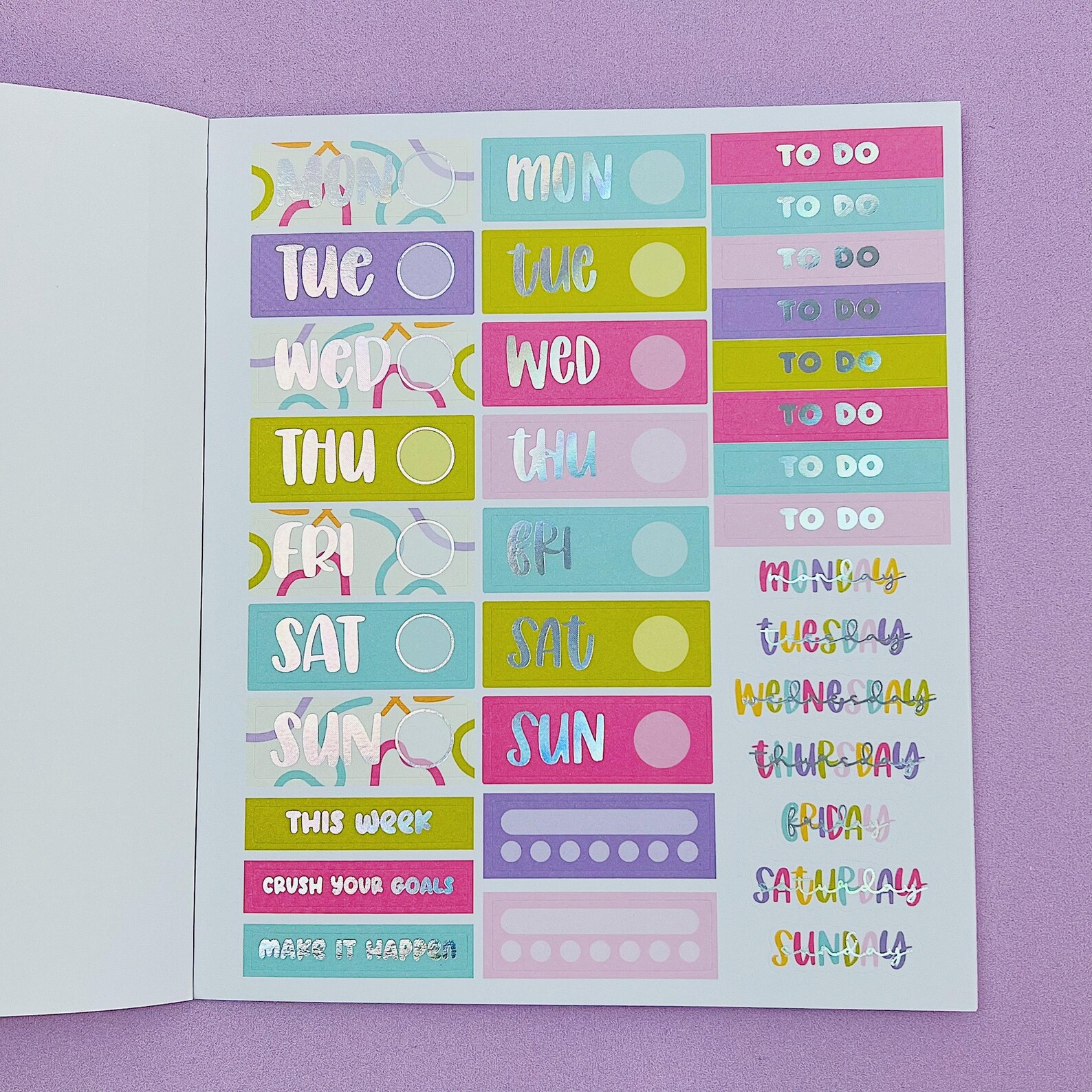 Doing My Best Sticker Book | Matte Sticker Paper | 10 Pages | Holo Foil ...