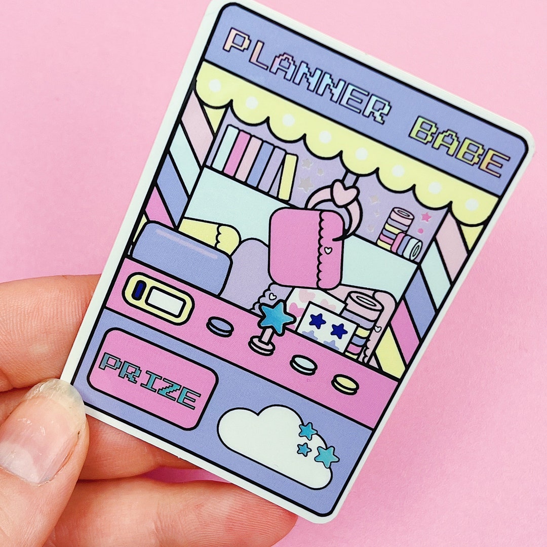 Planner Claw Machine Vinyl Sticker Die Cut Holographic Foil - Etsy