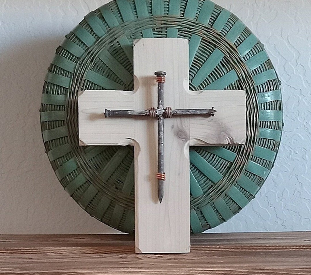 A18 Rusted Nail Cross by Our Cross Creations - Etsy