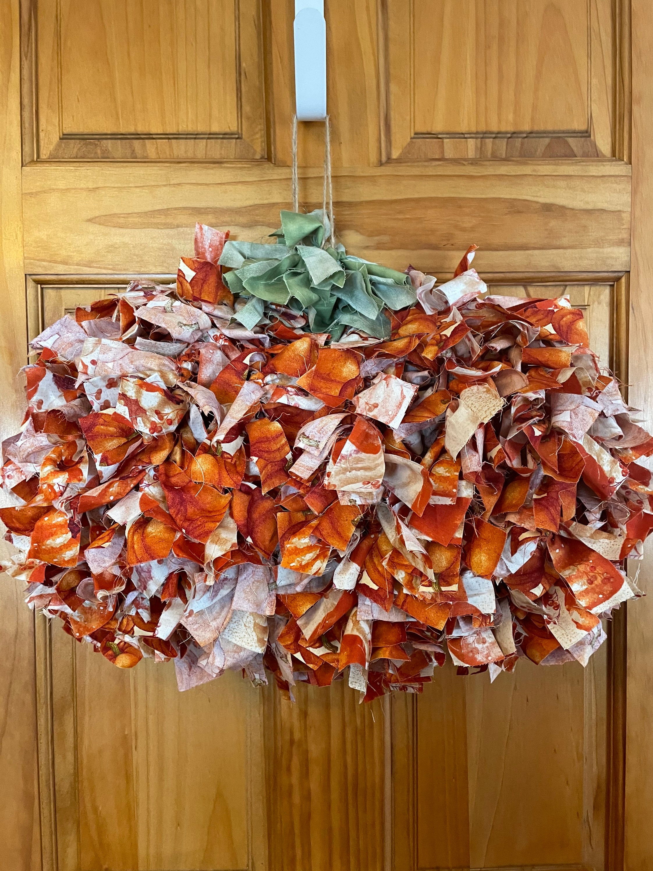 Pumpkin Rag Wreaths - Etsy