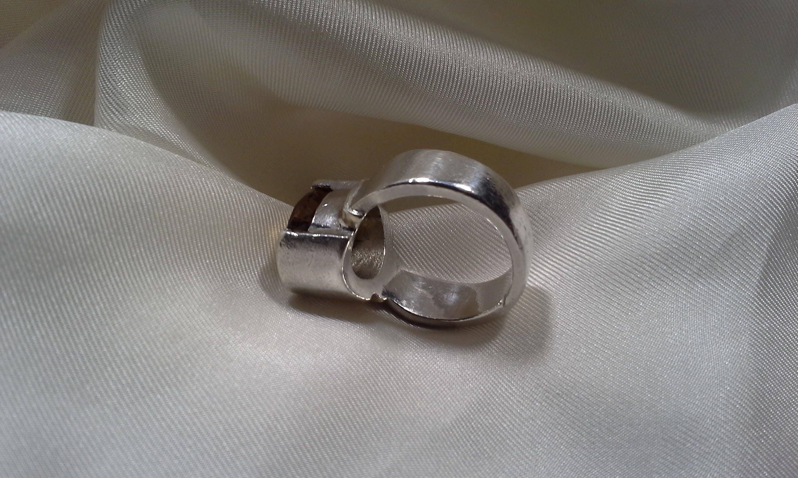Sterling Silver size 7 Wide Band Ring with A 12.52x10.33 mm - Etsy.de