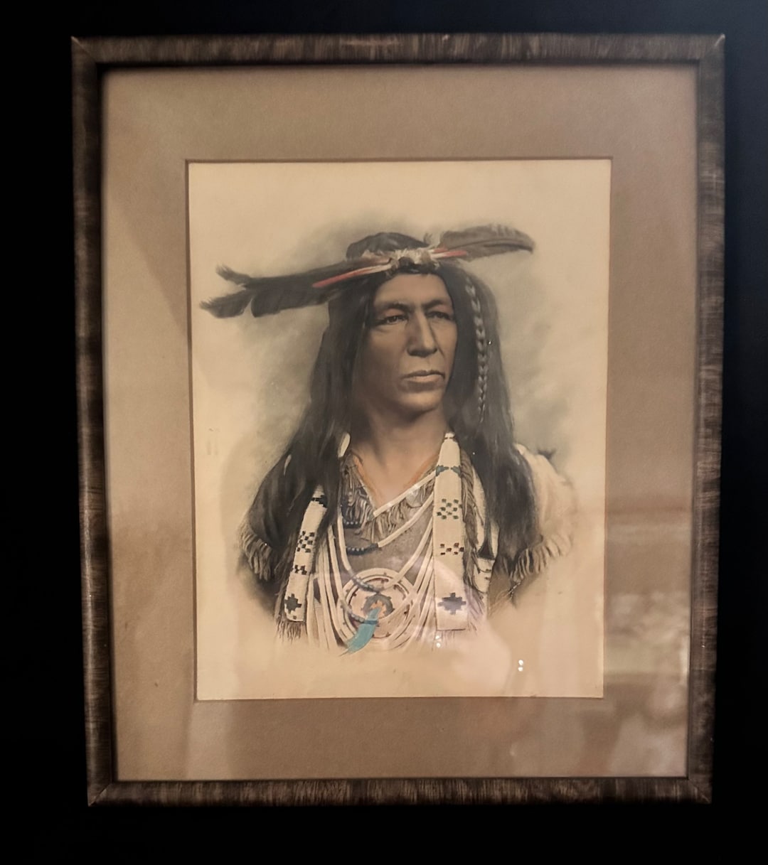 Alfred S. Campbell Embossed Color Print of Native American - Etsy