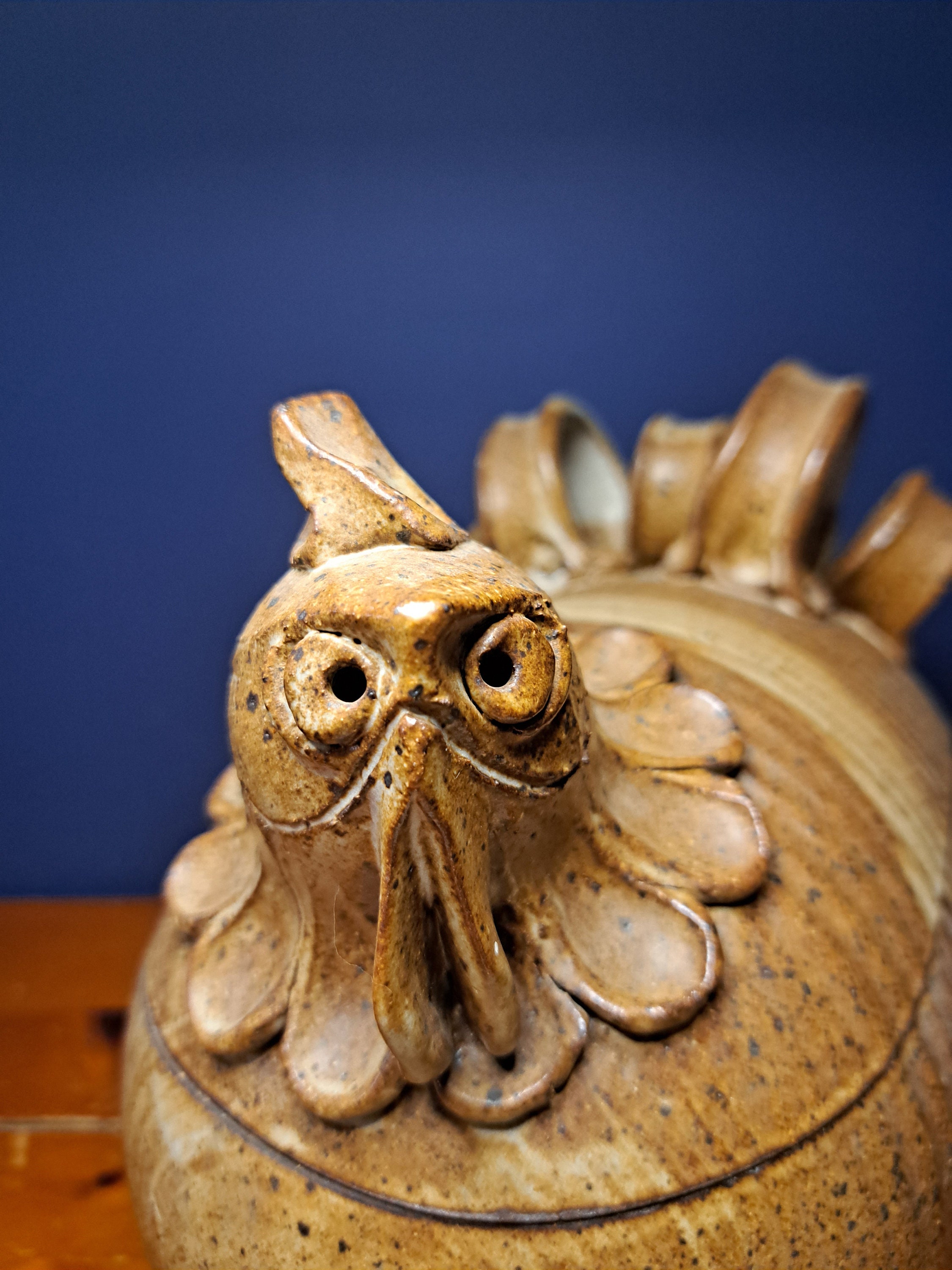 Vintage Stoneware Chicken Cooker With Instructions and Artist Card ...
