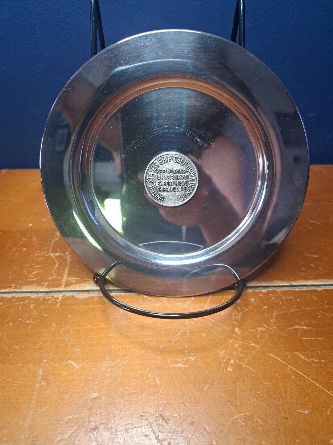 Vintage Commemorative Militaria Keel Laying Plate, Shipbuilding Newport ...