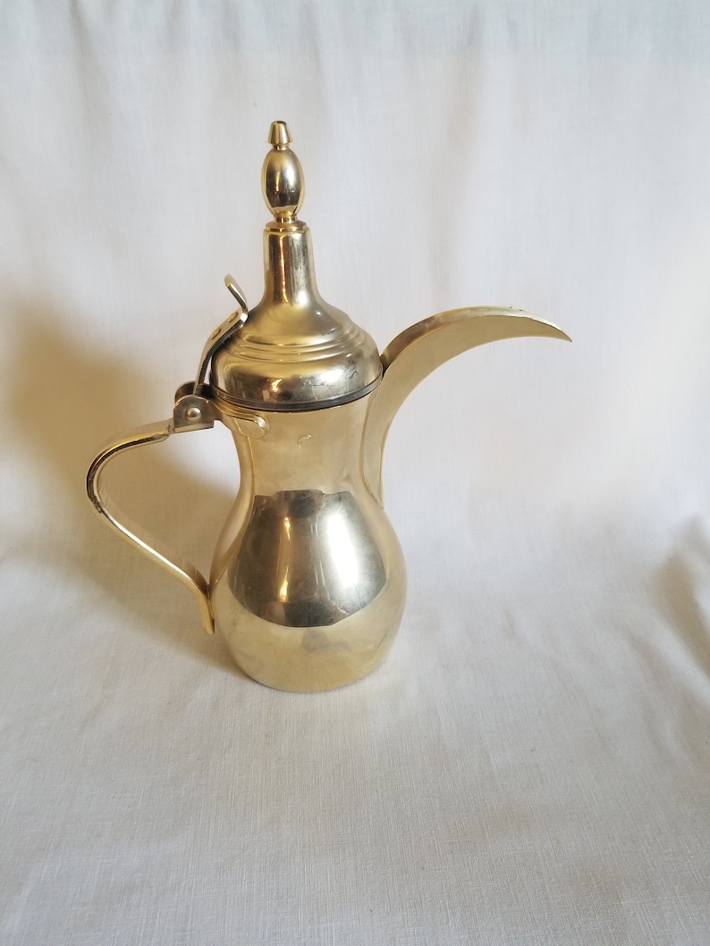 Vintage Brass Arabic Ewer Brass Coffee Pot Tea Pot Made in - Etsy