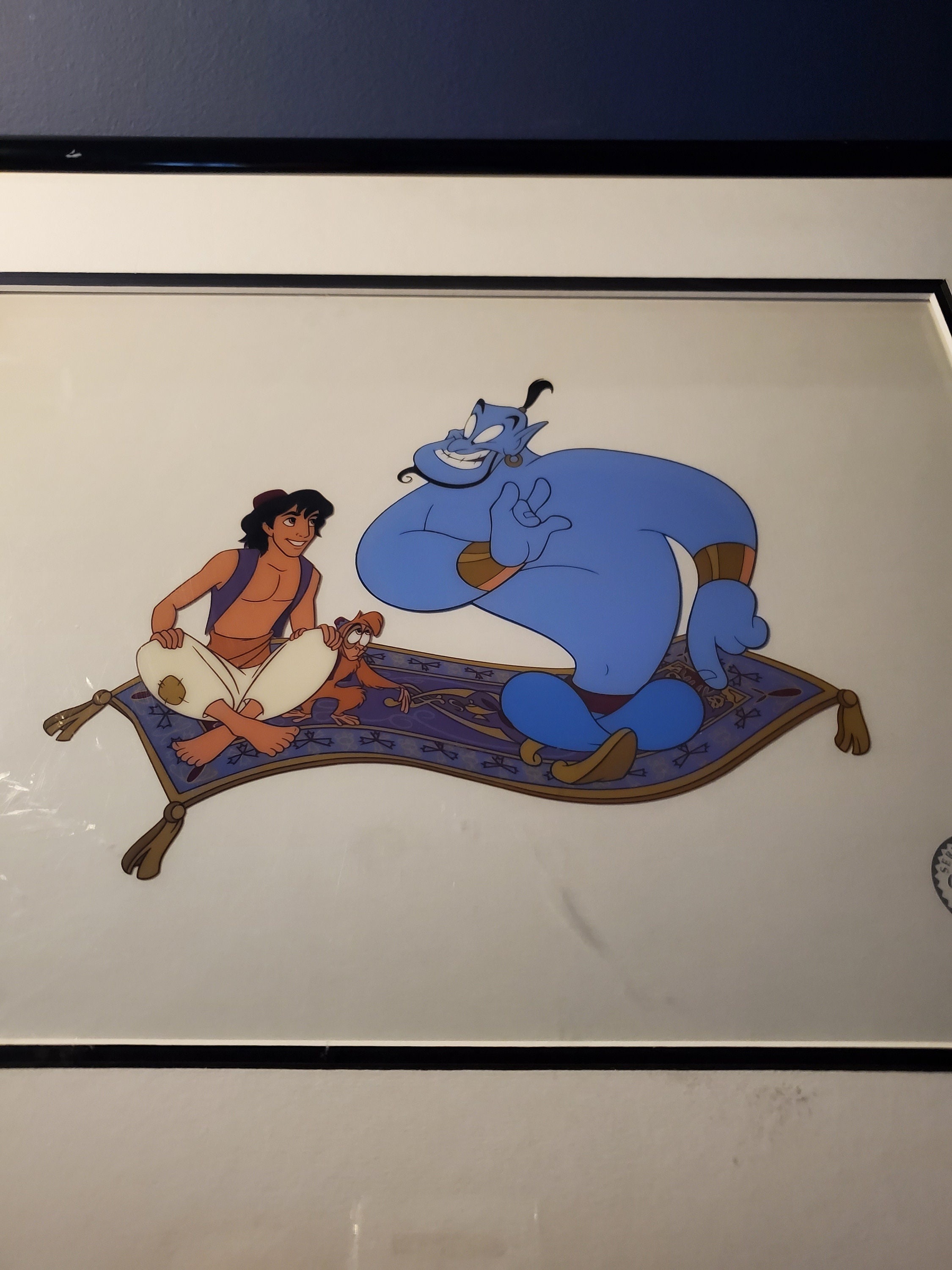 Aladdin Cartoon Movie Serigraph Cel From 1992 and Moross - Etsy