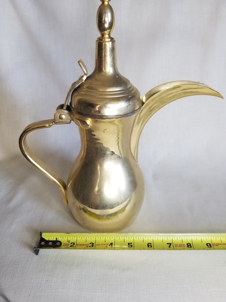 Vintage Brass Arabic Ewer Brass Coffee Pot Tea Pot Made in | Etsy