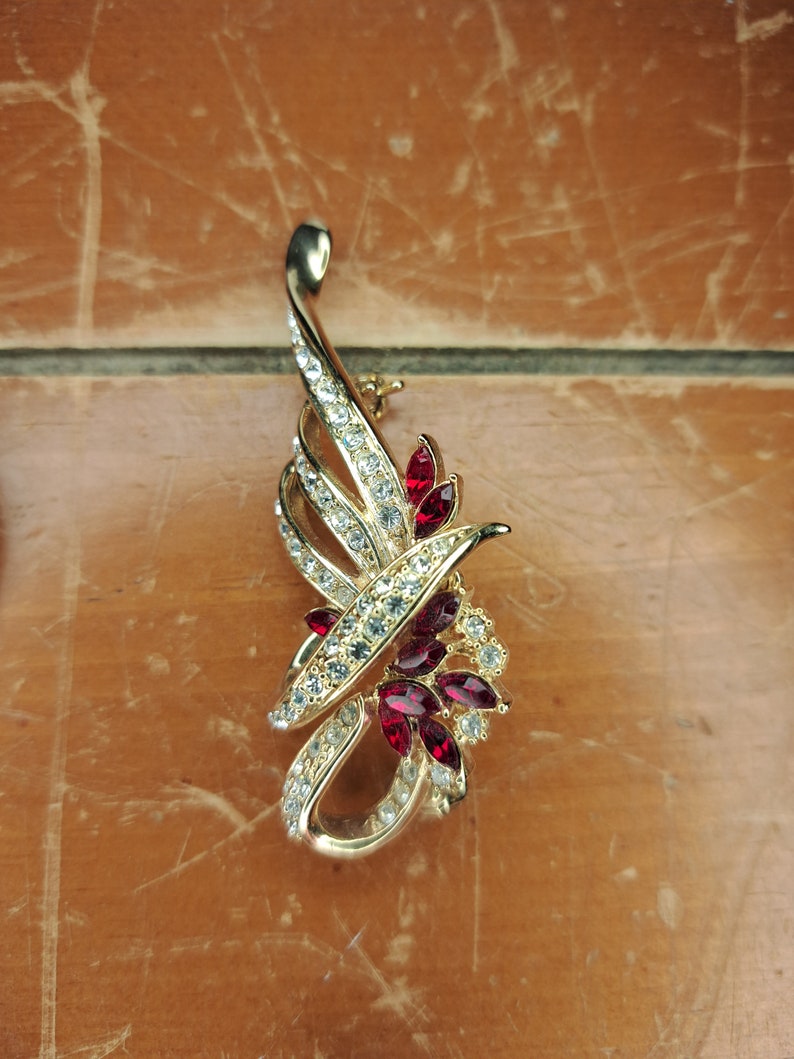 Fancy Vintage Brooch, Featuring Rhinestone Brooch, Silver Brooch ...