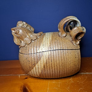 Vintage Stoneware Chicken Cooker With Instructions and Artist Card ...