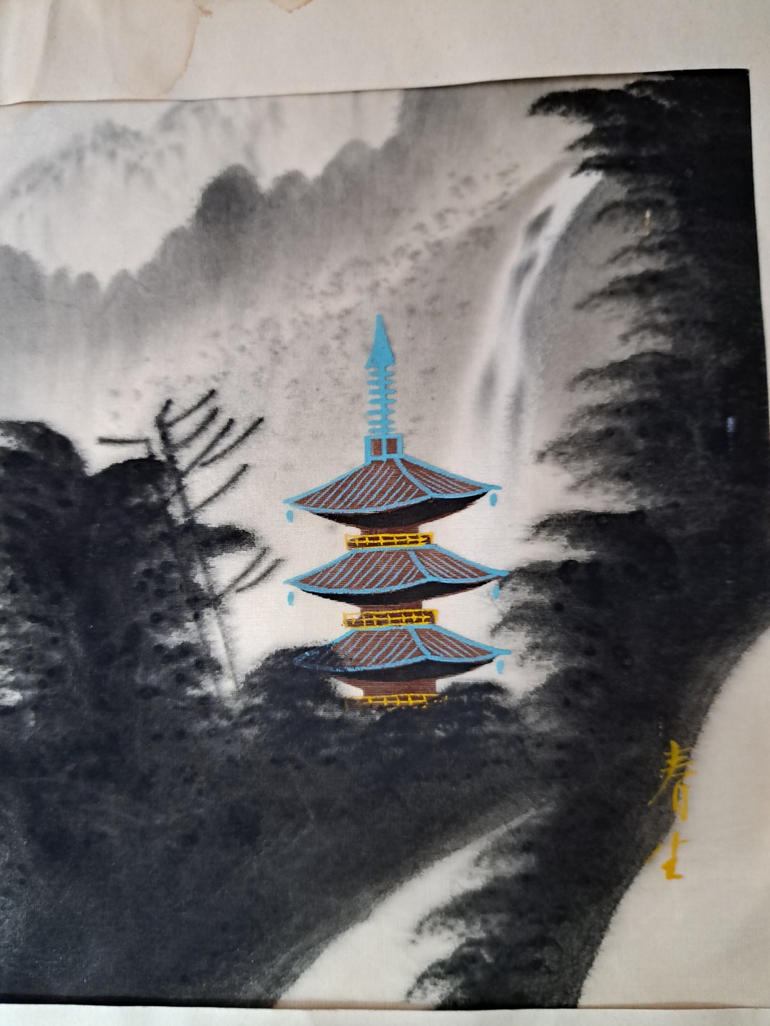 Vintage Japanese Silk Screen Art, MCM Silk Screen Painting From Japan ...