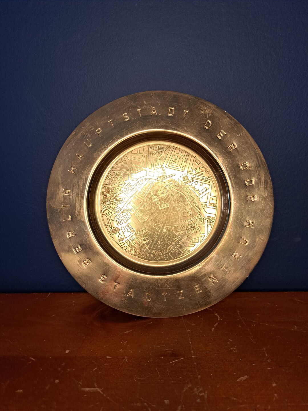 Vintage Copper Collectors Plate, Berlin, City Center Map From DDR ...