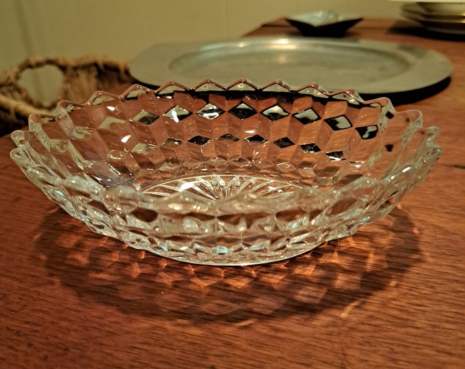 Vintage Fostoria American Clear Glass Oval Serving Bowl, Vintage ...