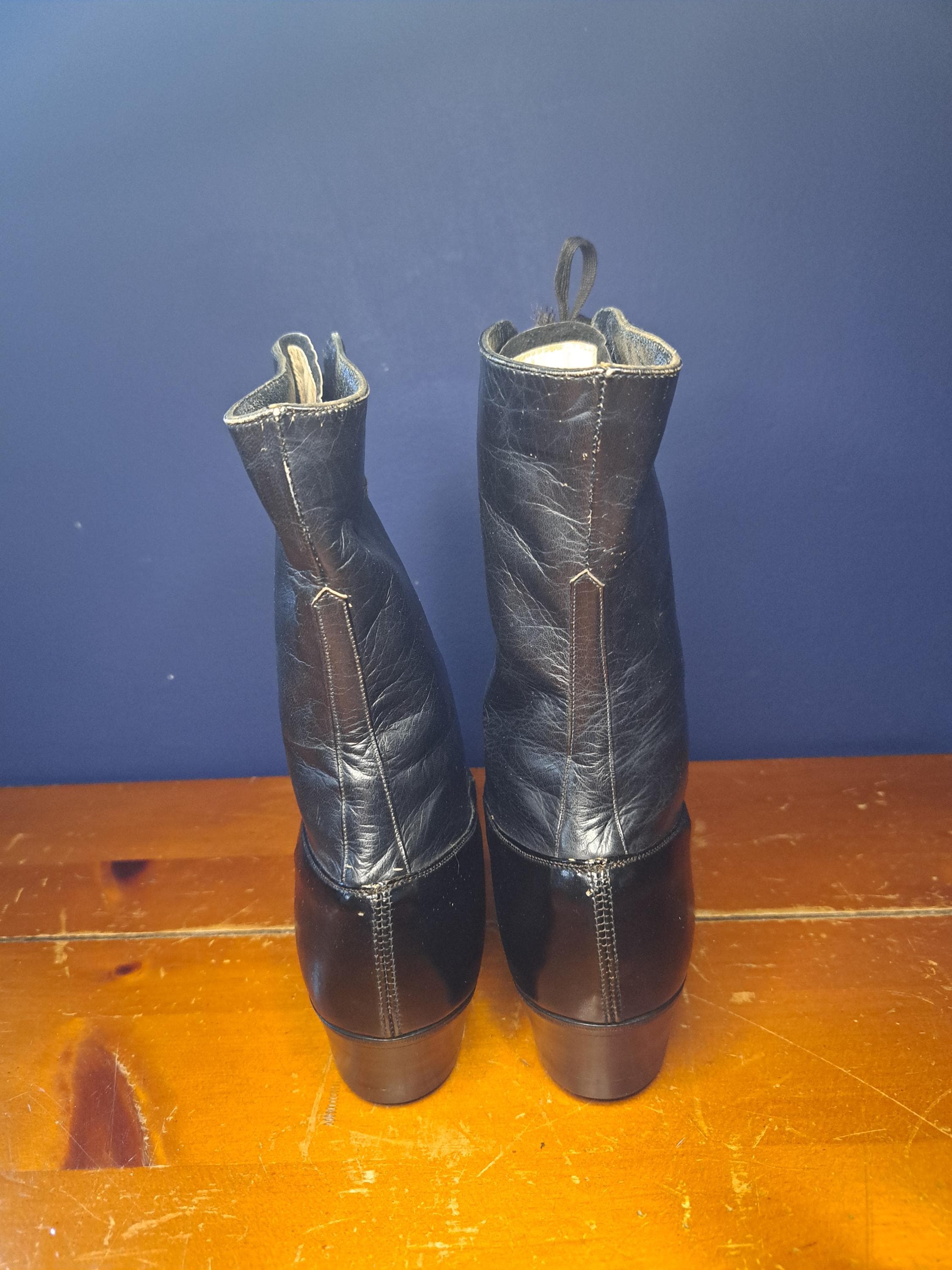 Antique Victorian Lace Up Boots, Early 1900's Black Leather Boots ...