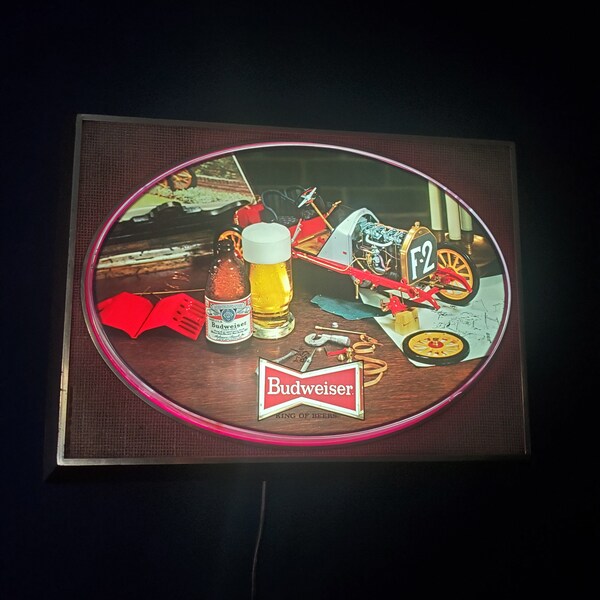 Vintage Budweiser Lighted Signs - Etsy