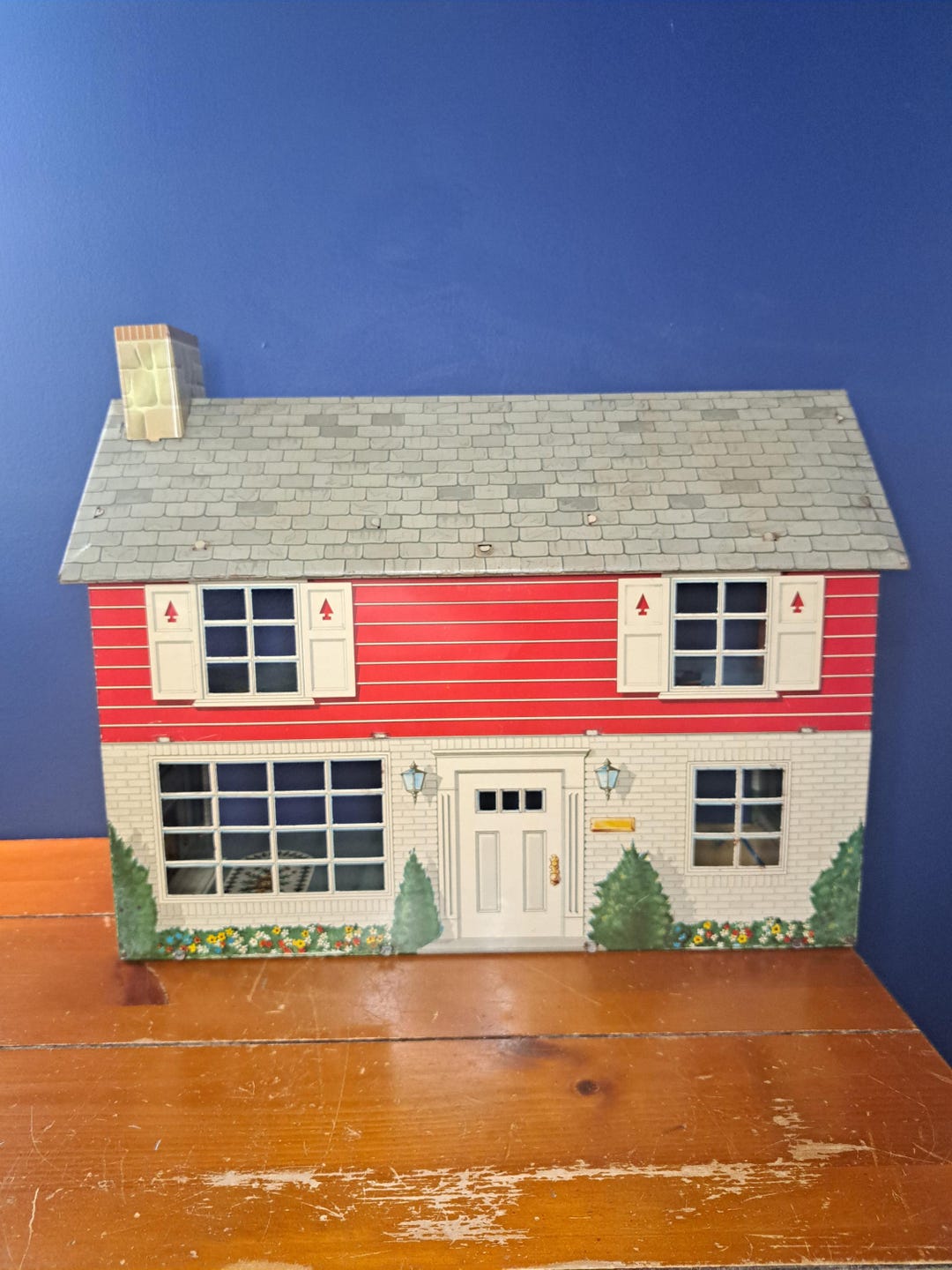 Vintage Dollhouse, Vintage Tin Dollhouse, Vintage 1950s Marx Dollhouse ...