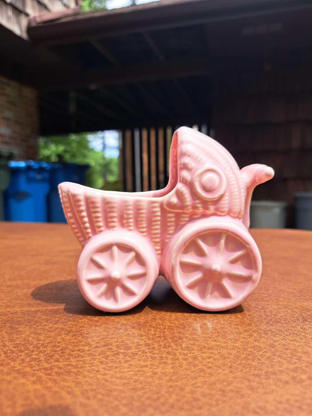 Vintage Pink Baby Buggy Planter by Mccoy, Cute Baby Shower Gift, Baby ...