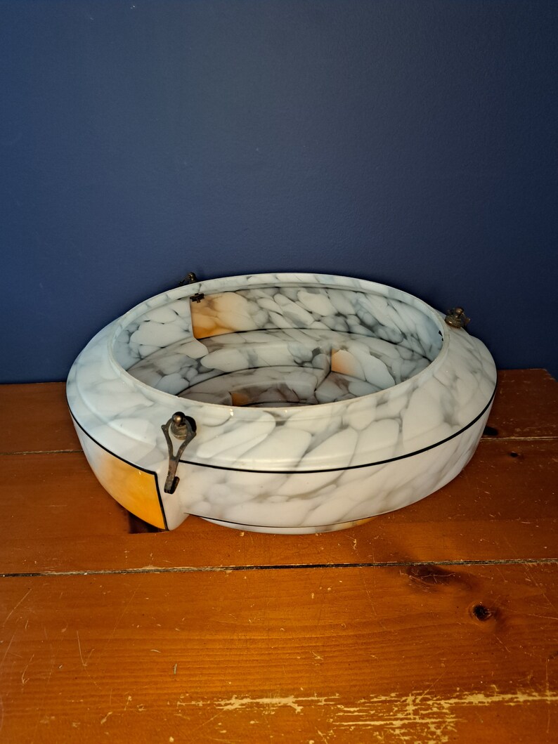Gorgeous Art Deco MCM Style Hanging Lamp Shade, End of the Day Pendant ...