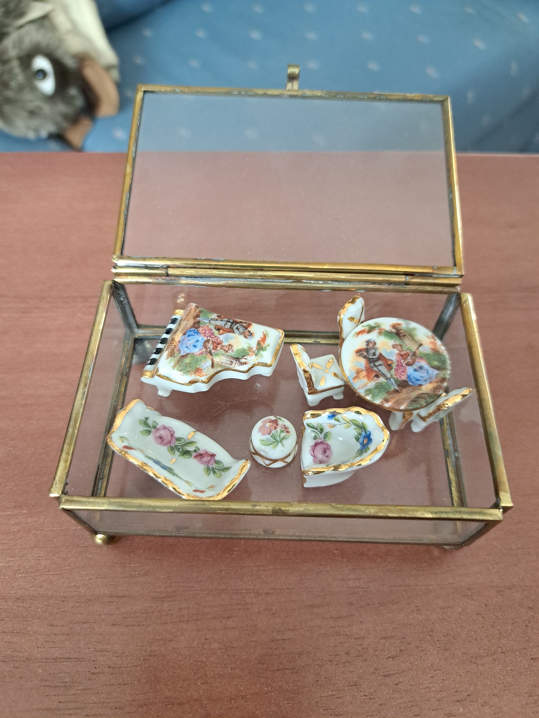 Vintage Limoges Miniatures Set Including Piano, Table and Chairs ...