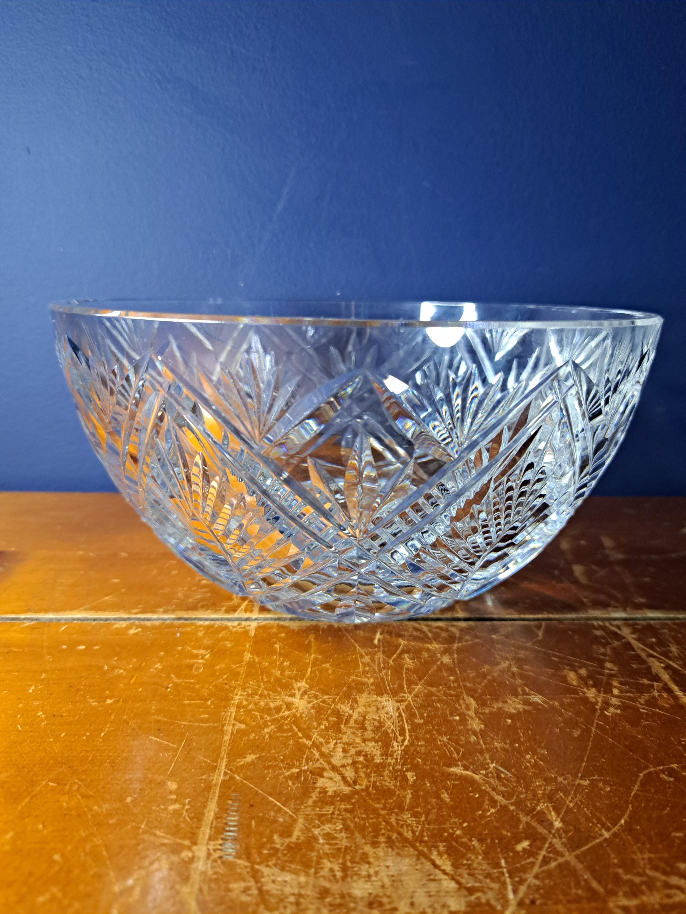 Vintage Waterford Lismore Pattern Crystal Serving Bowl, Heavy Irish ...