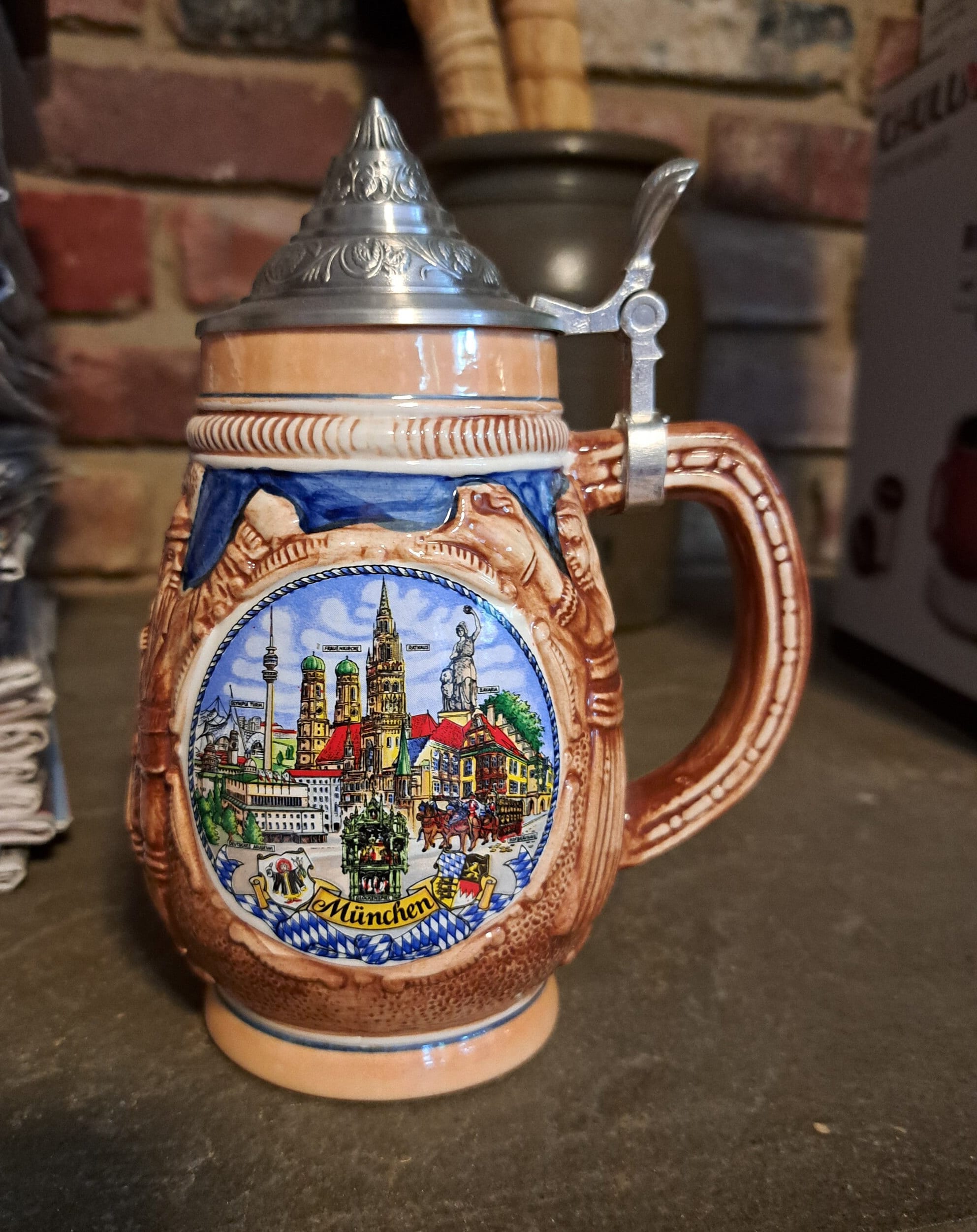 Vintage Gerz Beer Stein, Vintage German Beer Stein, Munchen Germany ...