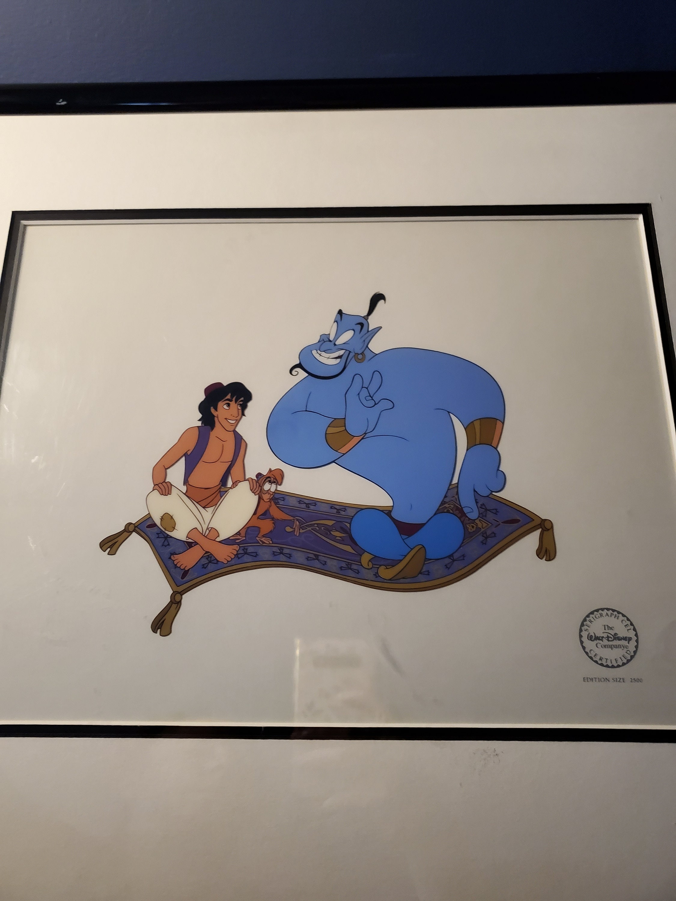 Aladdin Cartoon Movie Serigraph Cel From 1992 and Moross - Etsy