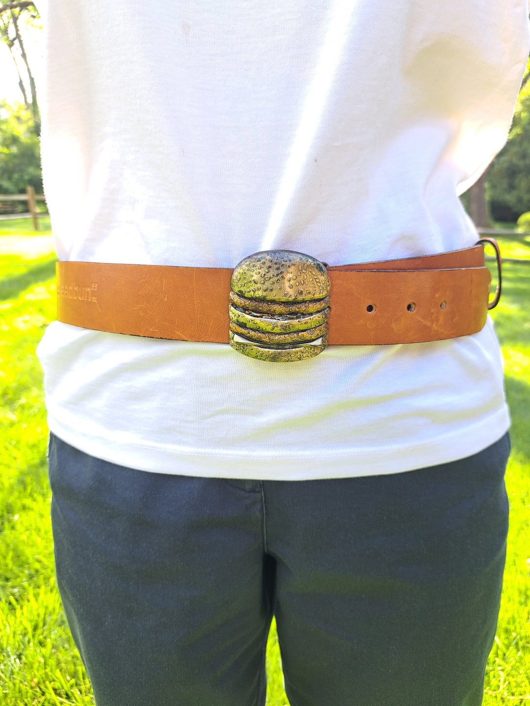 Vintage Very Rare Mcdonald's Leather and Brass Big Mac Belt, Limited ...