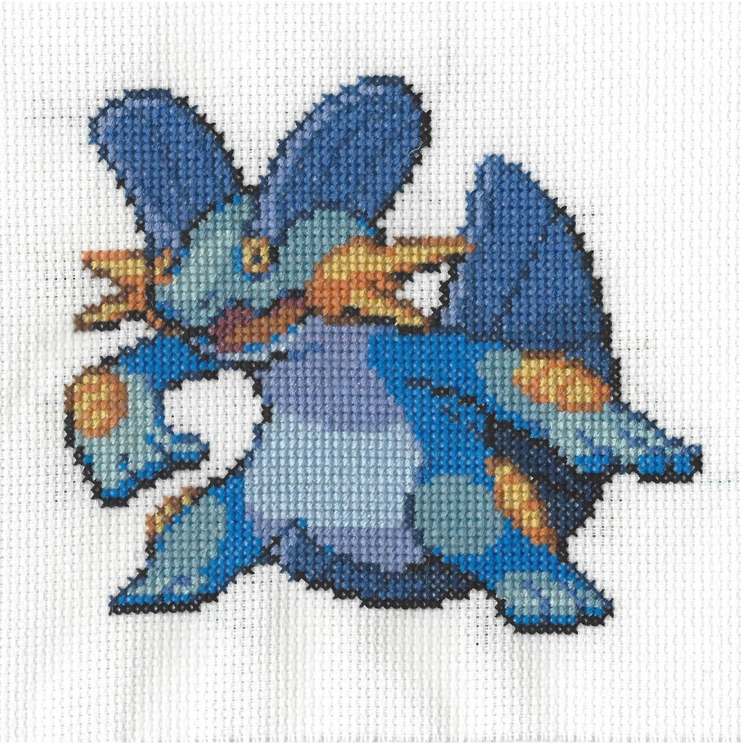 Swampert Pokemon Cross Stitch Pattern - Etsy