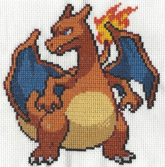 Pixel Art Minecraft Pokemon Charizard