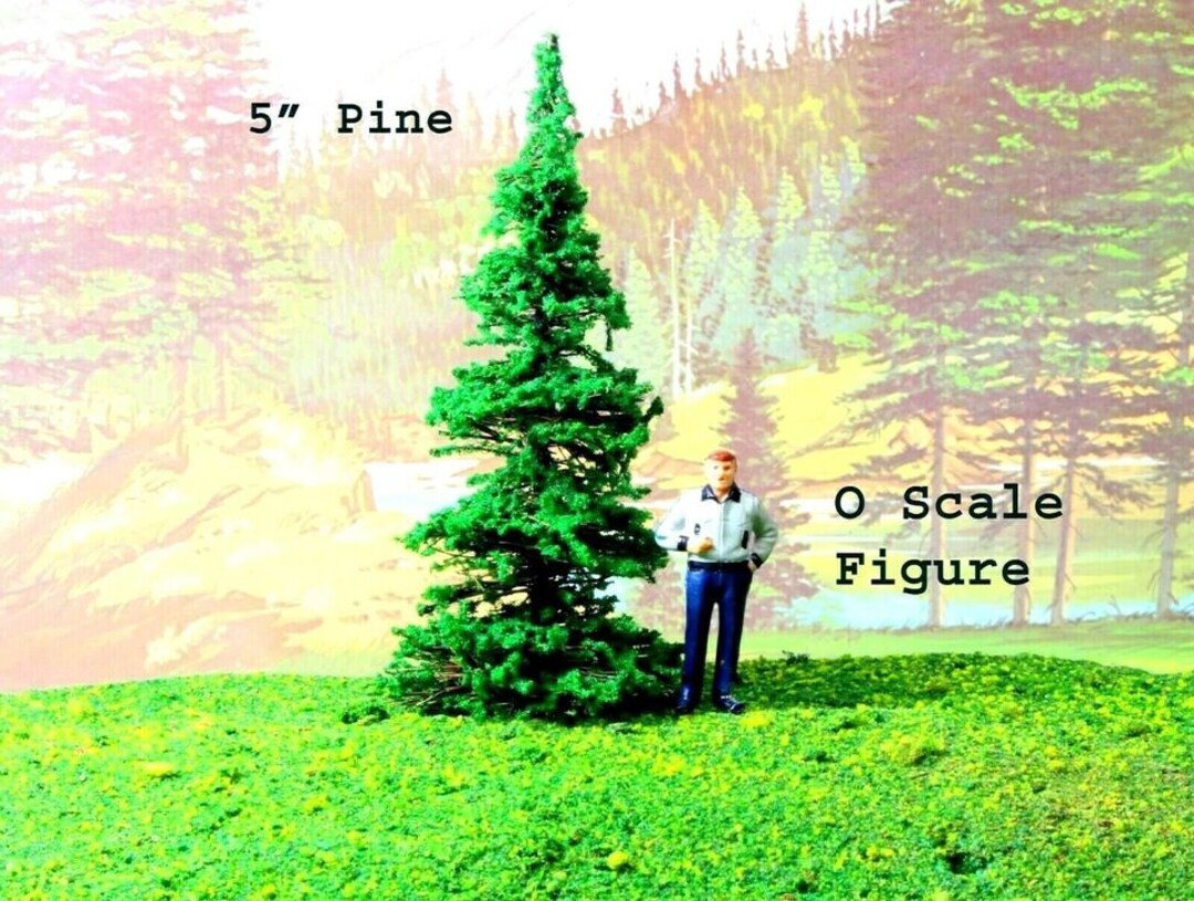 5" PINES: 10 Pcs Model Trees for HO Scale Railroad Scenery & Wargaming ...