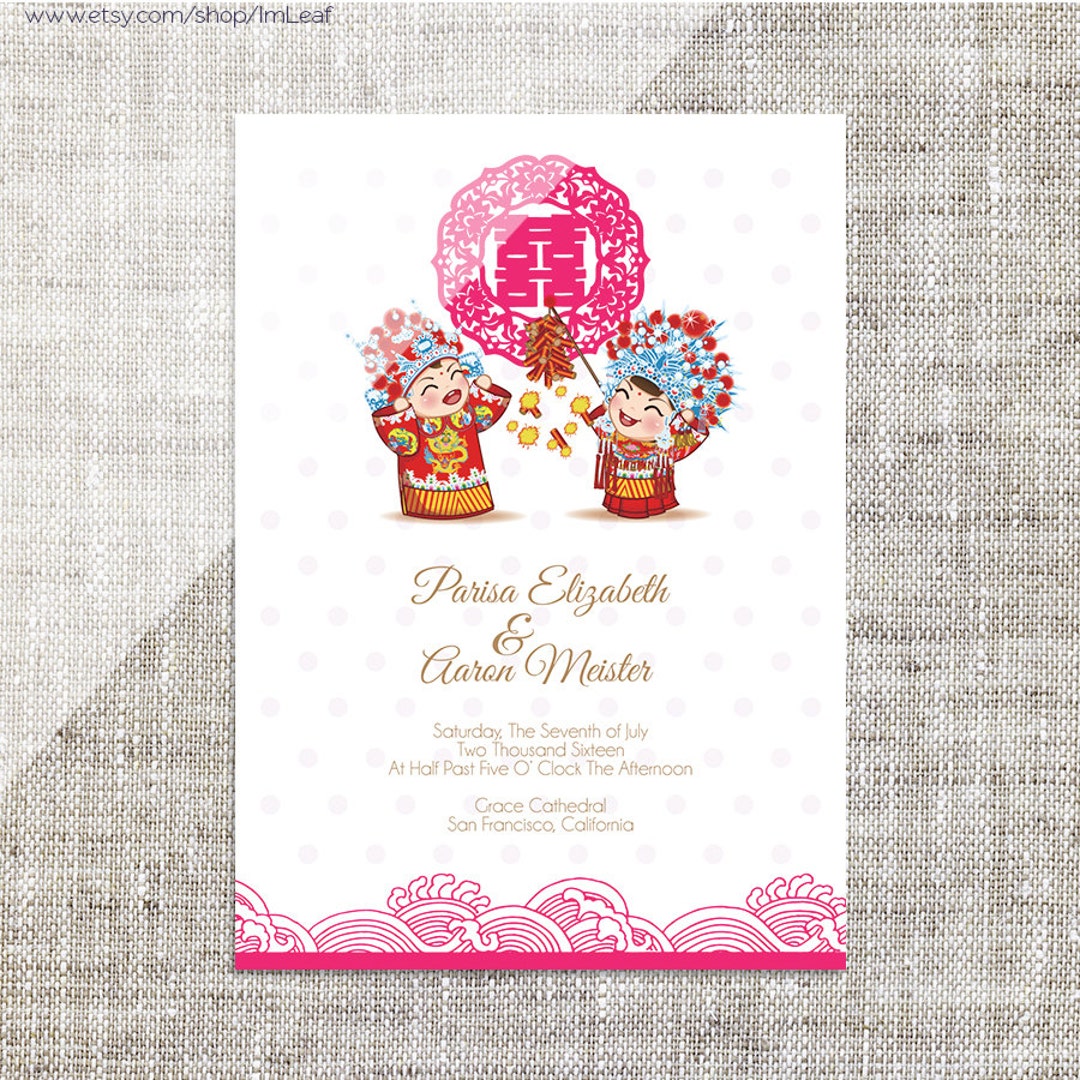 DIY Printable / Editable Chinese Wedding Invitation Card Template ...