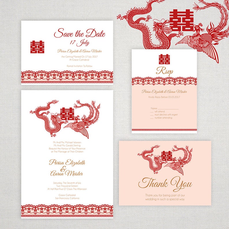 DIY Printable Editable Chinese Wedding Invitation Save The Etsy DIY Printable Editable Chinese Wedding Invitation Save The Etsy