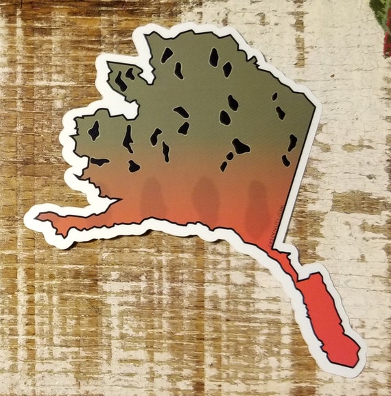 Alaska Chinook Salmon Sticker Decal | Etsy