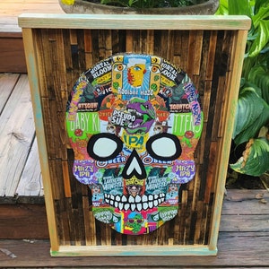 Craft Beer Sugar Skull Wall Decor - Etsy