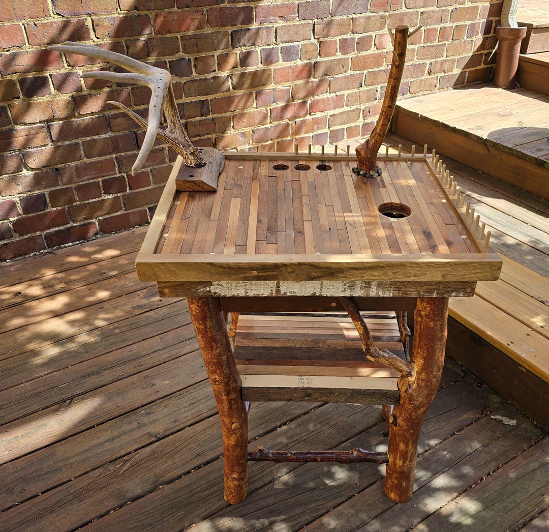 Rustic Portable Fly Tying Table - Etsy