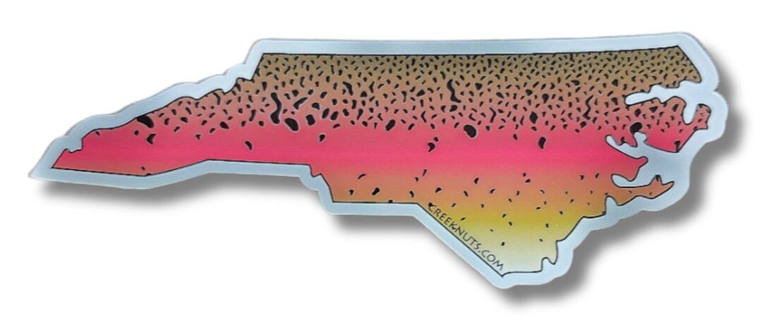 North Carolina Rainbow Trout Skin Sticker Decal - Etsy