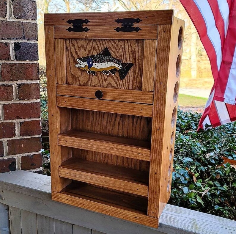 The Kinniconnick Creek Fly Rod & Reel Storage Cabinet - Etsy