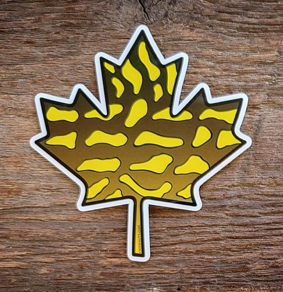 Canadian Maple Leaf Northern Pike Sticker Decal - Etsy
