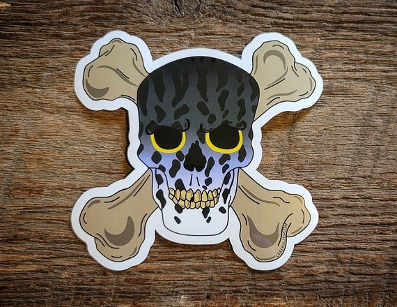 Musky Muskie Skull and Crossbones Sticker Decal - Etsy