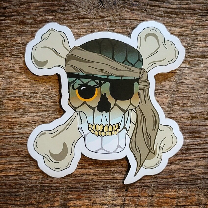 Tarpon Skull and Crossbones Sticker Decal - Etsy