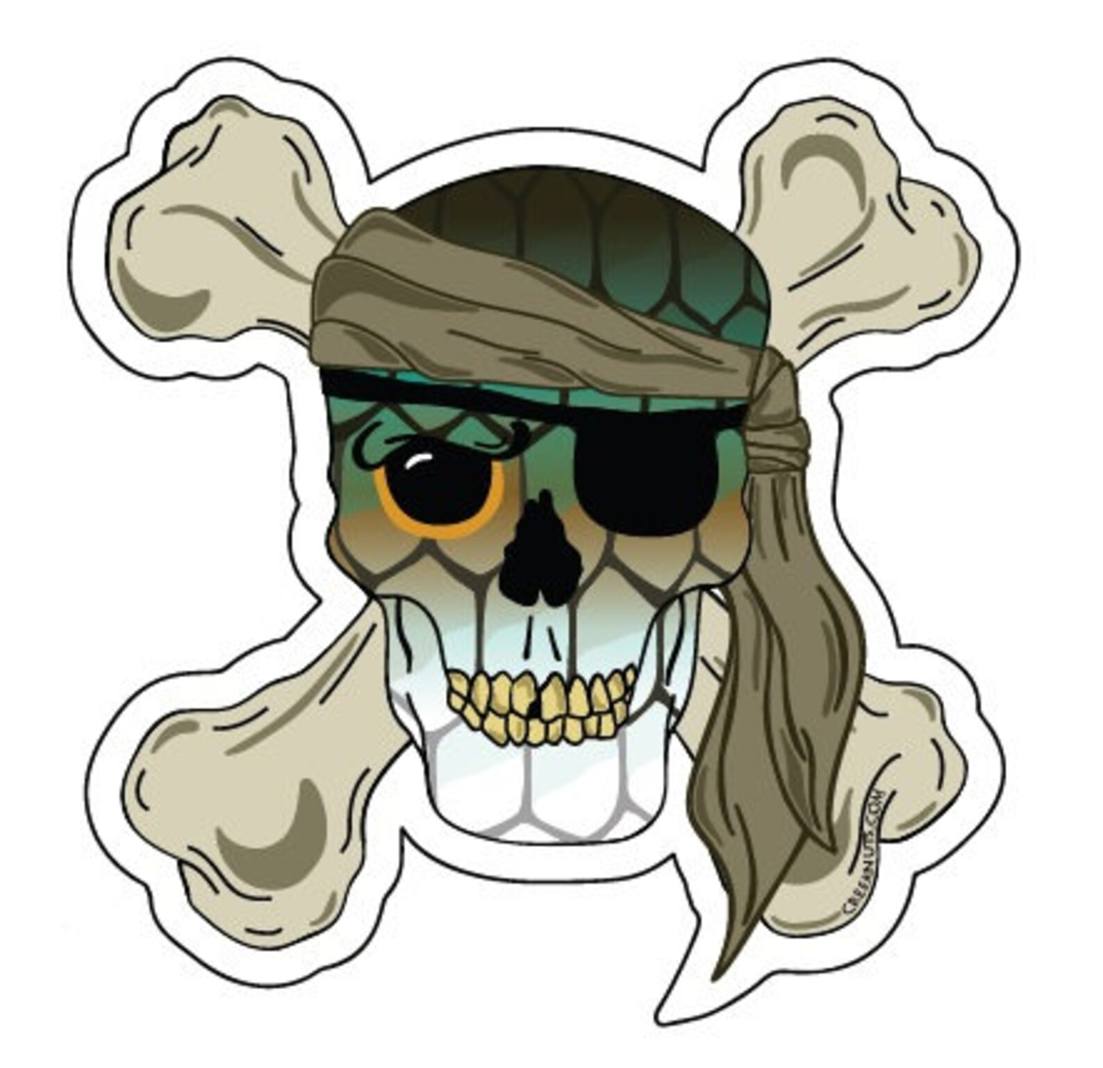 Tarpon Skull and Crossbones Sticker Decal - Etsy