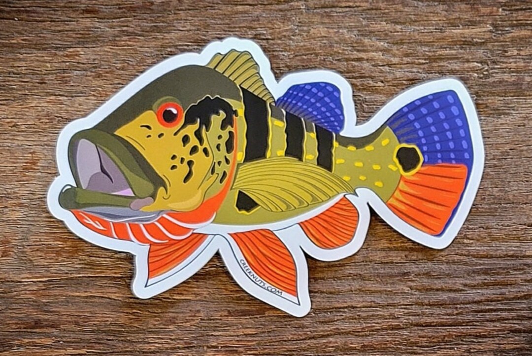 Peacock Bass Sticker Decal - Etsy