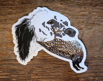 English Setter With Pheasant Sticker Decal | Etsy