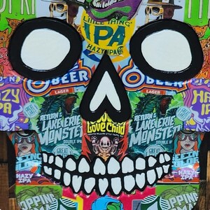 Craft Beer Sugar Skull Wall Decor - Etsy